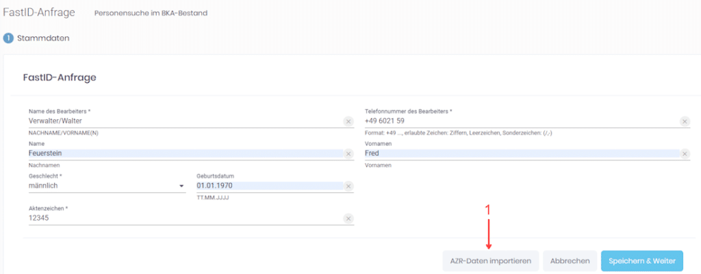 AZR Fast-ID zur Identitätsfeststellung in Ausländerbehörden